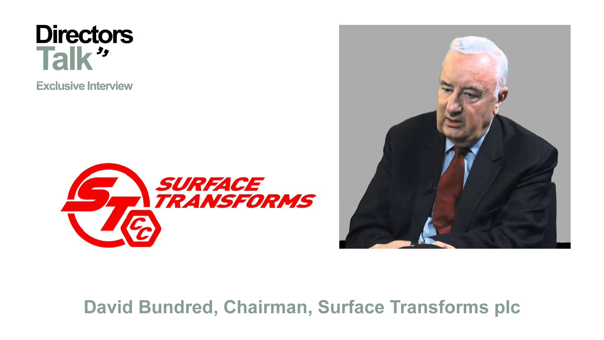 ST Chairman David Bundred talks about AM-RB 001 Contract Win to ...